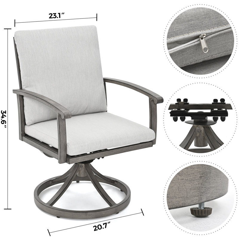 Red Barrel Studio® Kannyn Rectangular 6 - Person Outdoor Dining Set ...