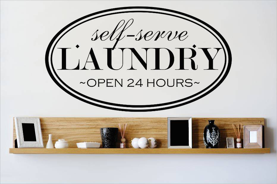 Design With Vinyl Self Serve Laundry Wall Decal & Reviews | Wayfair