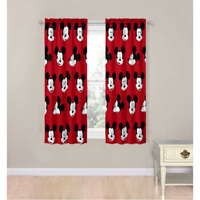 Disney Mickey Mouse Cute Faces Room Darkening Curtain Panels & Reviews ...