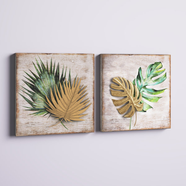 Mistana™ 2 Piece Leaf Wall Decor Set & Reviews | Wayfair