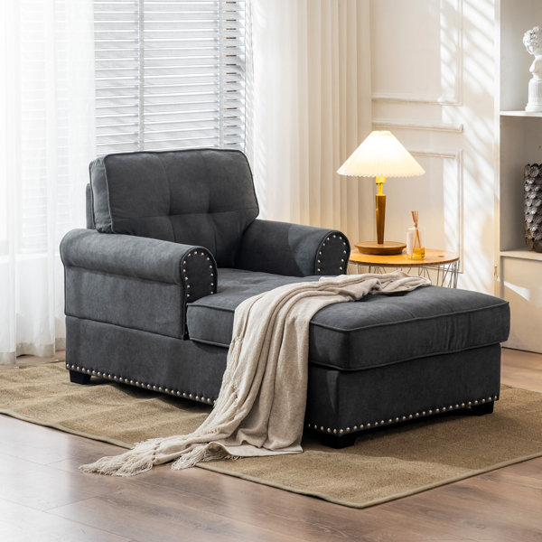 Red Barrel Studio® Kasper Tufted Round Arms Chaise Lounge & Reviews ...