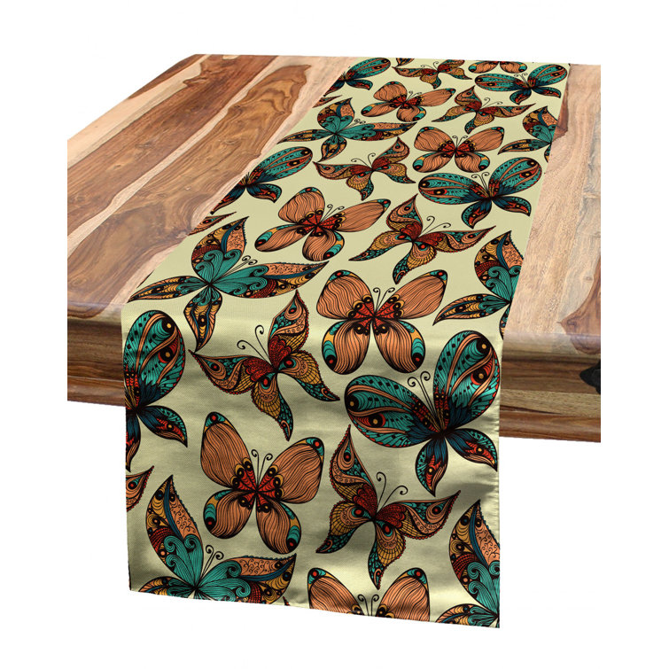 East Urban Home Butterfly Table Runner | Wayfair