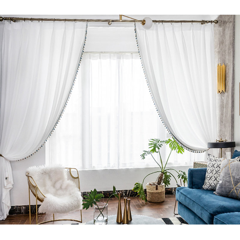 Visionary Home Mira Rayon Sheer Curtain Pair | Wayfair