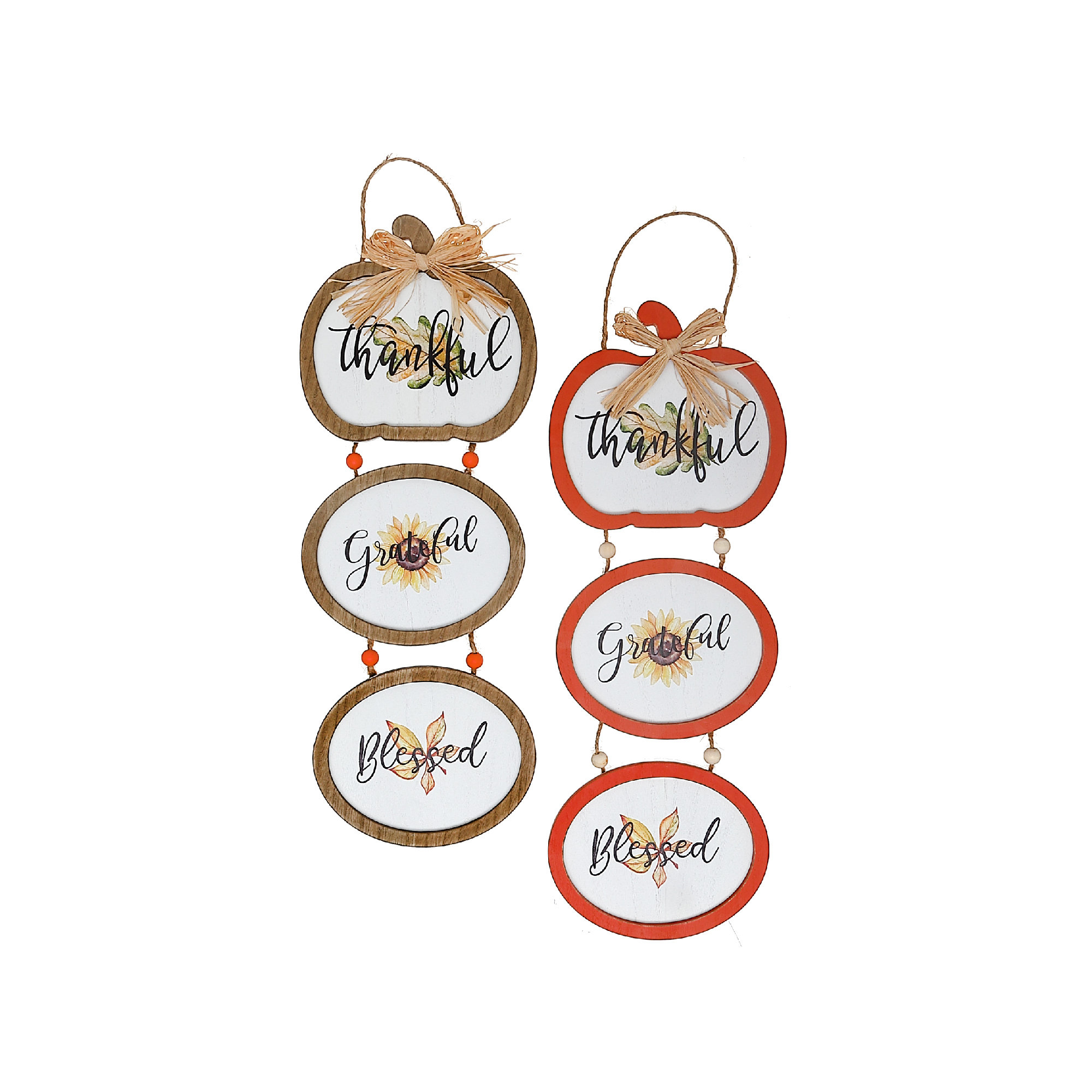 iHcasadécor 2 Piece Thankful Grateful Blessed Wall Décor Set | Wayfair