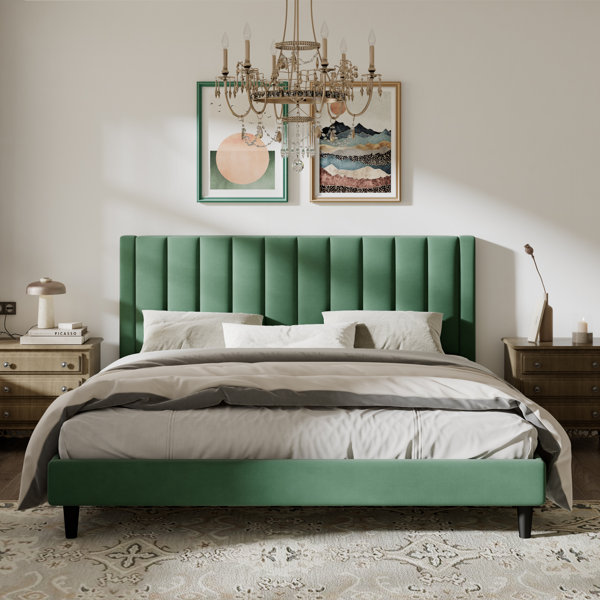 Red-velvet-full-size-bed | Wayfair