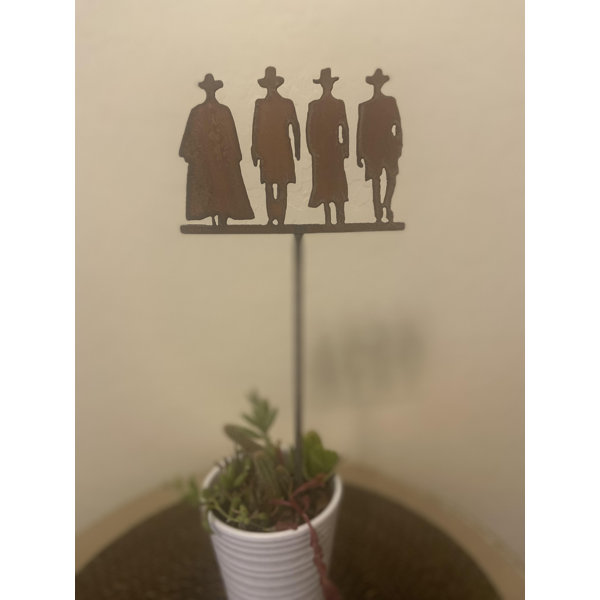 Arlmont & Co. Metal Cowboy Garden Stake | Wayfair