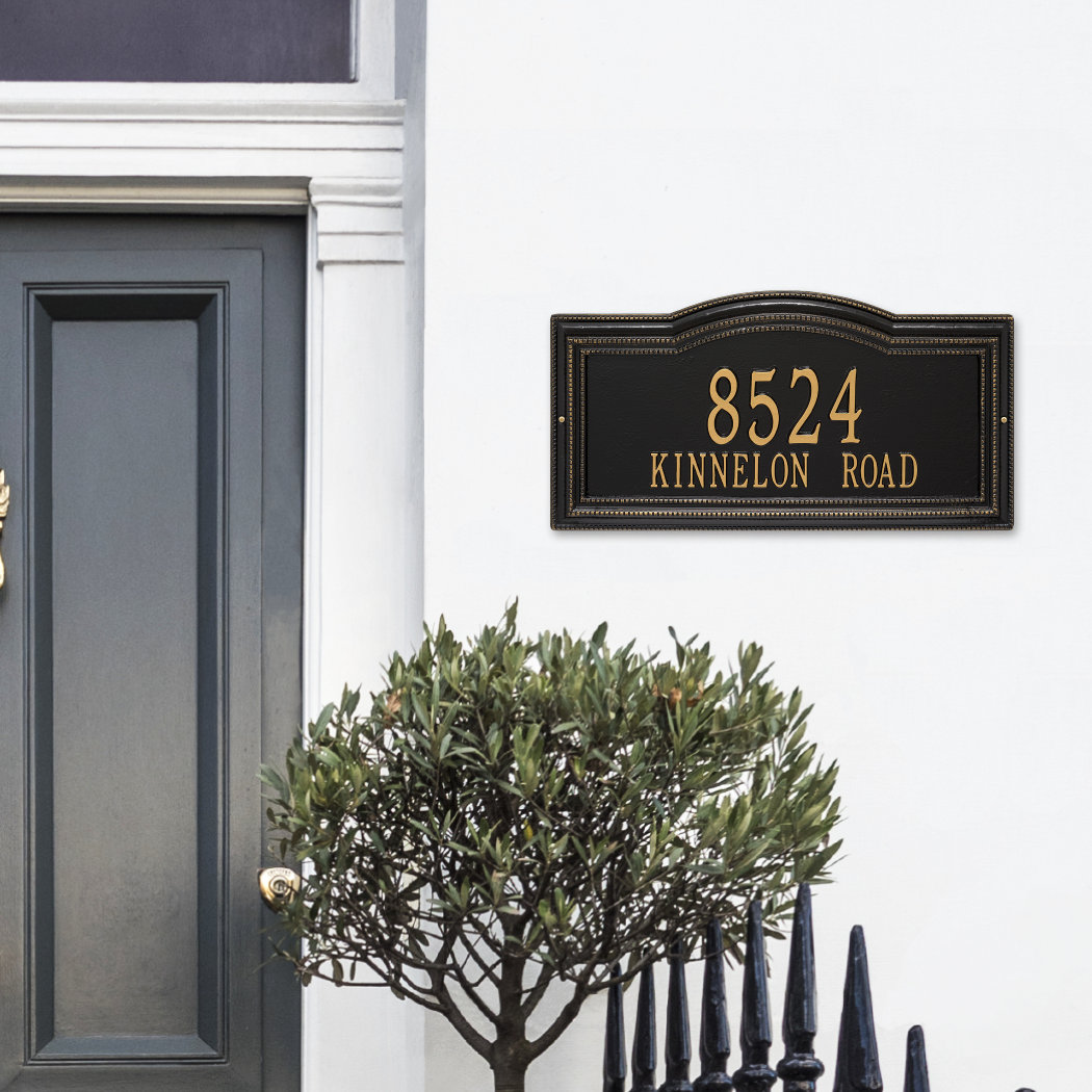 Whitehall Products Signature Series 2-Line Wall Address Plaque | Wayfair