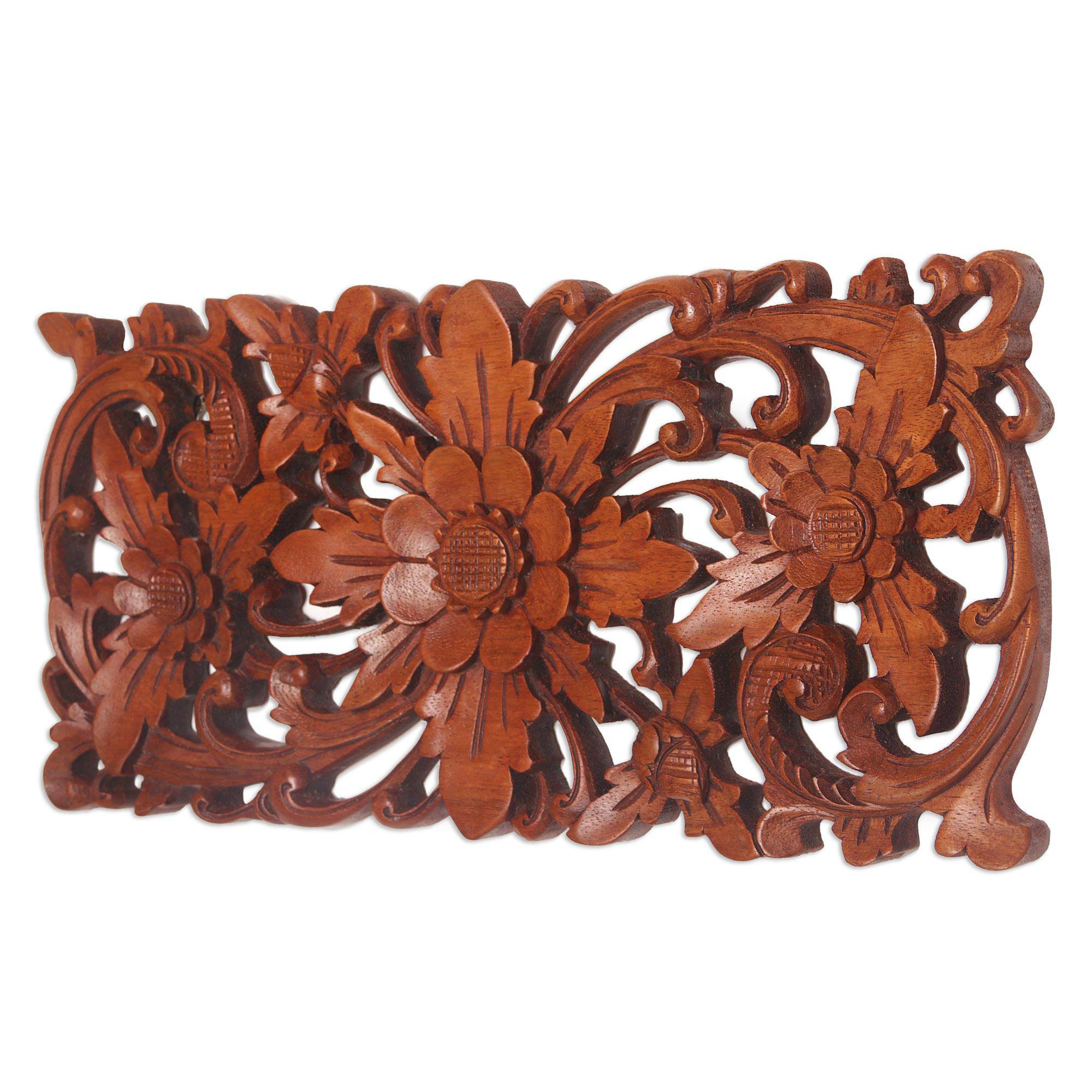 Bloomsbury Market Majestic Flowers Wood Wall Relief Panel | Wayfair