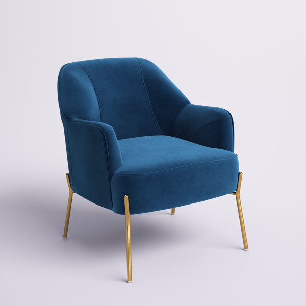 Velvet-navy-blue-chair | Wayfair