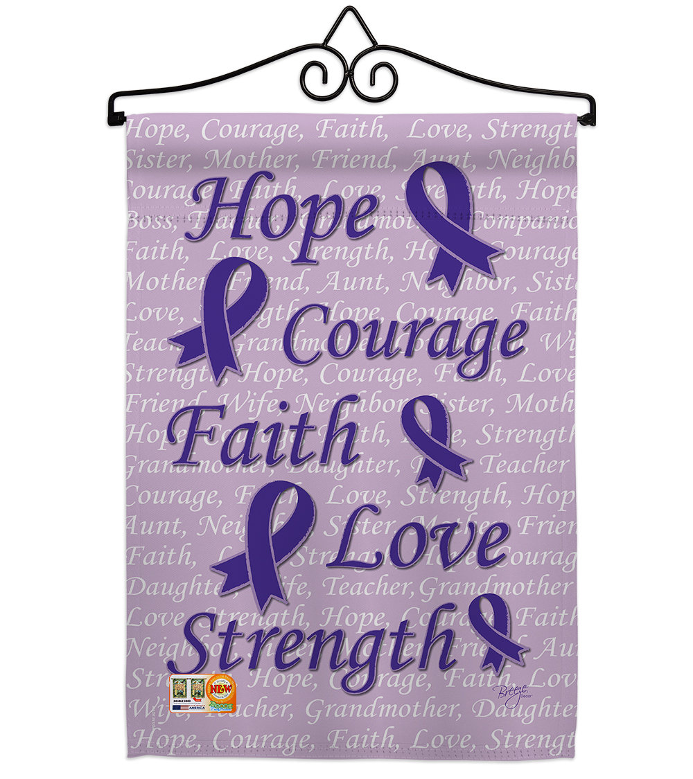 Breeze Decor Hope, Faith, Courage Impressions Decorative 2-Sided ...