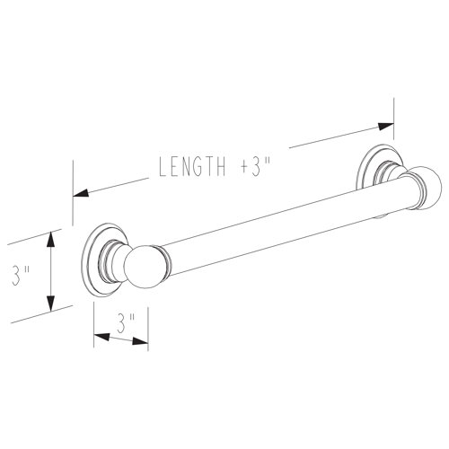 Ginger Columnar Grab Bar | Wayfair