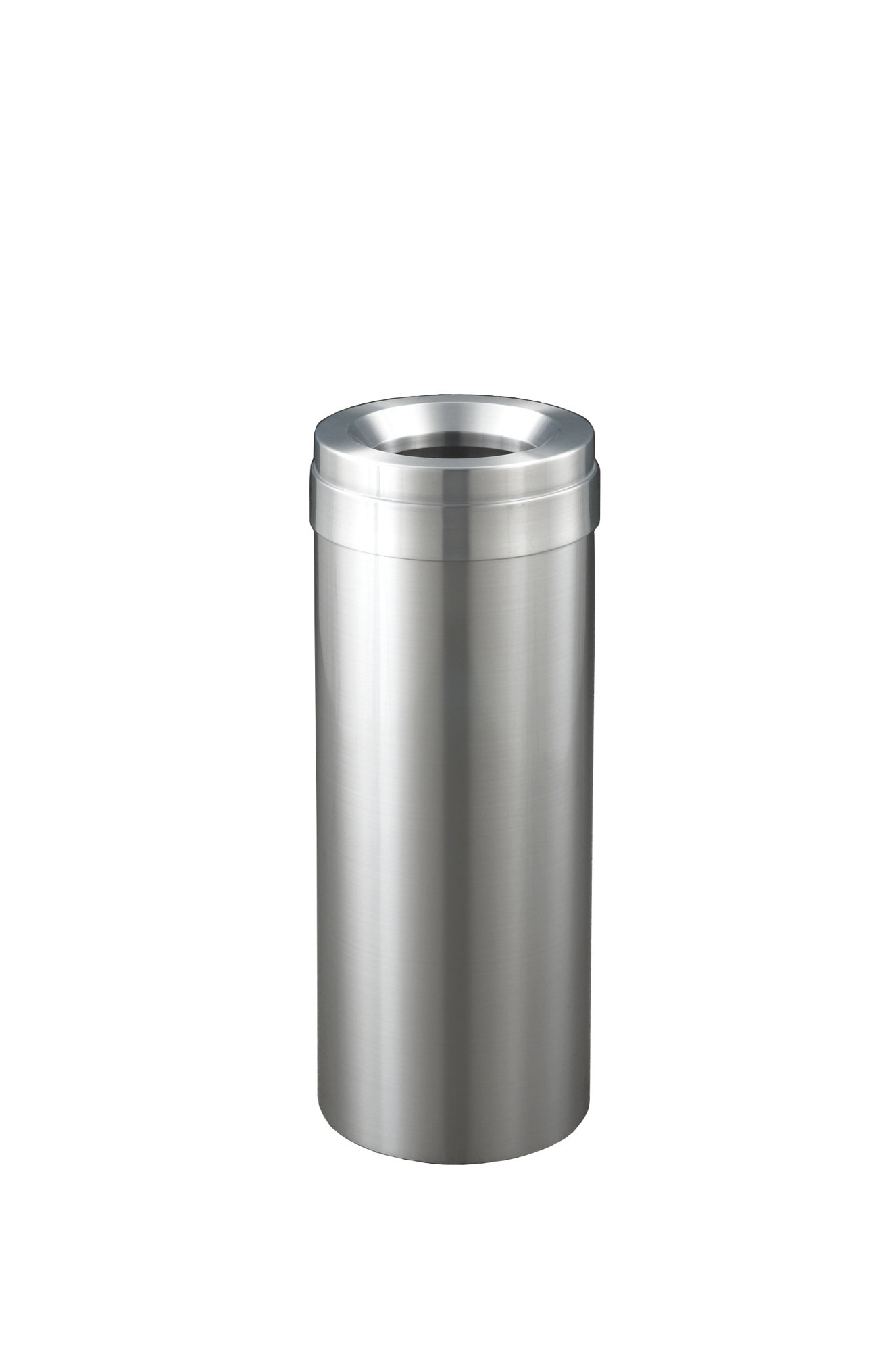Glaro, Inc. 12" Diameter Waste Receptacle - Satin Aluminum Finish - 15 ...