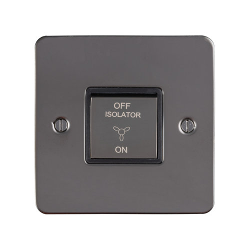 Eurolite Enhance Flat Plate Matching Black Trim Wall Mounted Fan ...