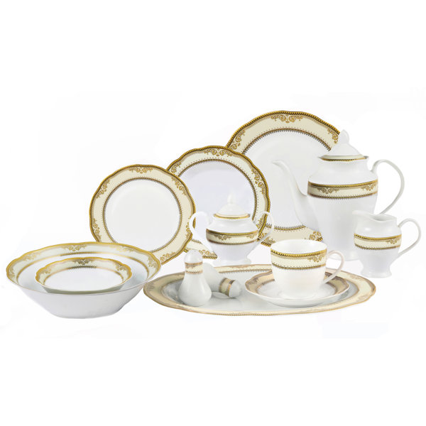 Lorren Home Trends Lorren Home Trens Isabella 57 Piece Dinnerware Set ...