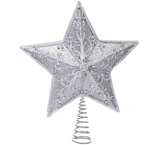 Kurt Adler Silver Star Treetop & Reviews | Wayfair