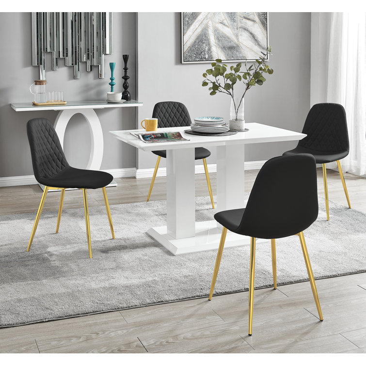 East Urban Home 4 - Person Dining Set & Reviews | Wayfair