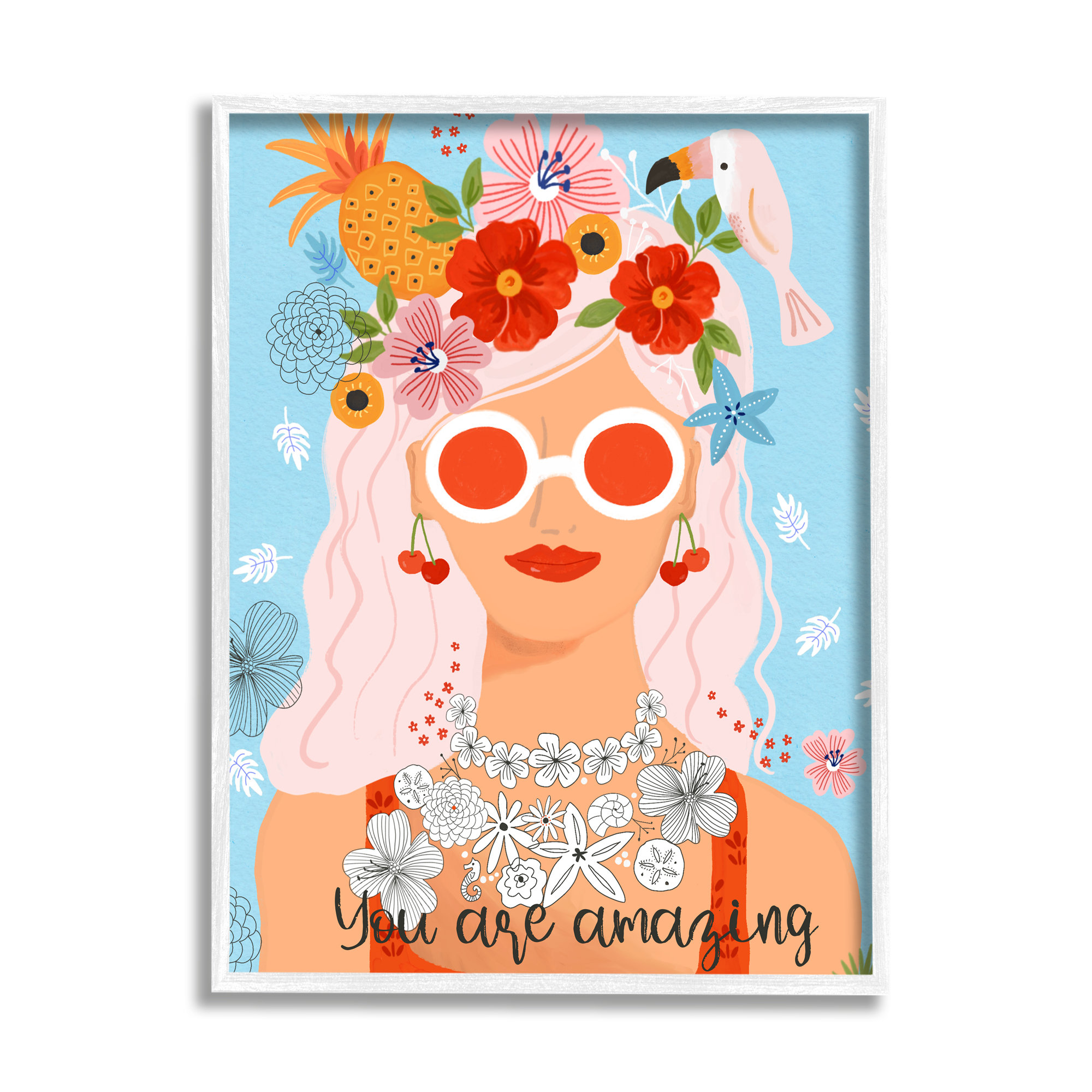 Stupell Industries You Are Amazing Motivational - Floater Frame Graphic ...