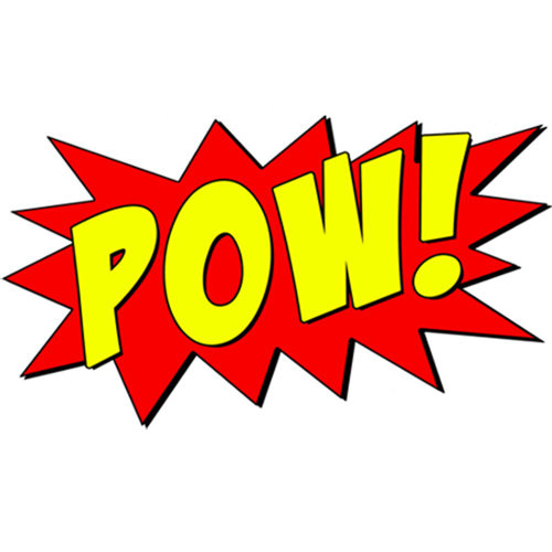 VWAQ Comic Book Style Peel and Stick Pow Caption Wall Decal | Wayfair