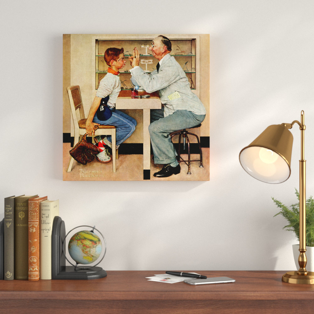 Vault W Artwork Eye Doctor by Norman Rockwell - Wrapped Canvas Painting ...