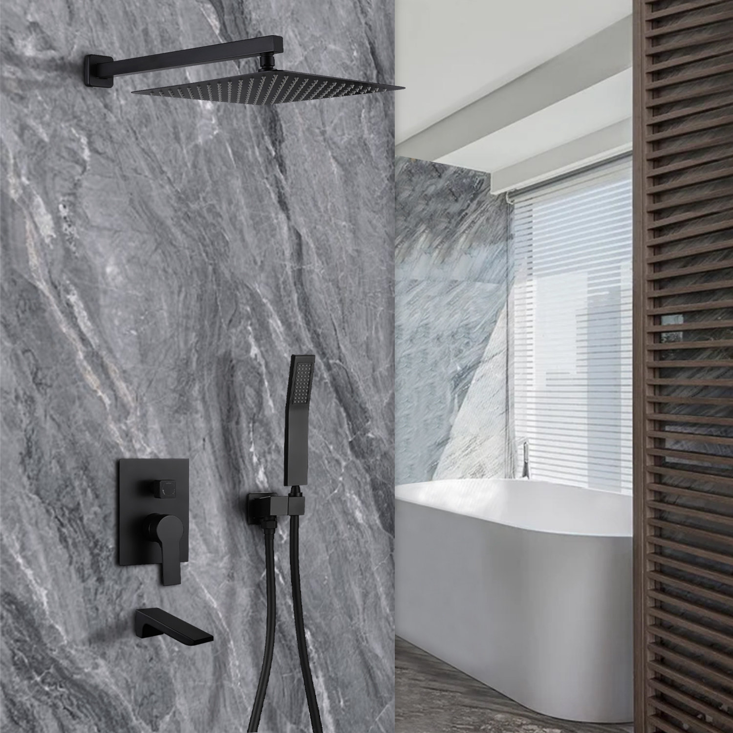 HHK HOME Shower System Wall Mounted | Wayfair