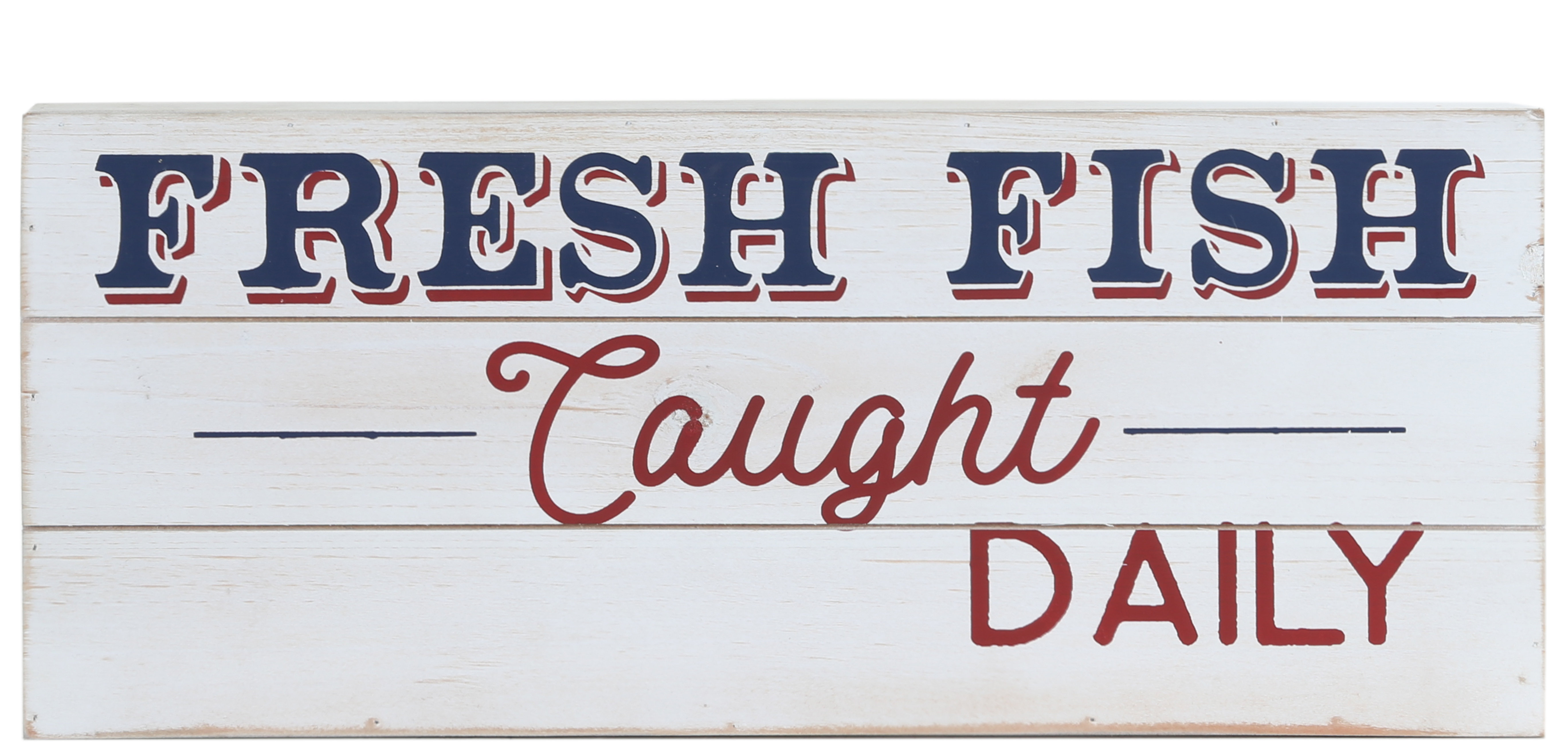 Breakwater Bay Fresh Fish Caught Daily Printed Wall Décor | Wayfair