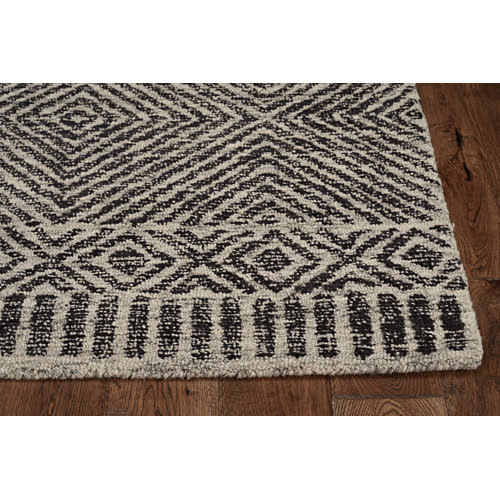 Union Rustic Aijah Handmade Wool Gray Rug & Reviews | Wayfair