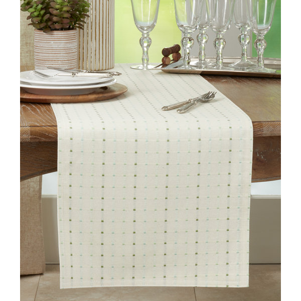 Winston Porter Queensbury Box Stitched Table Runner & Reviews | Wayfair