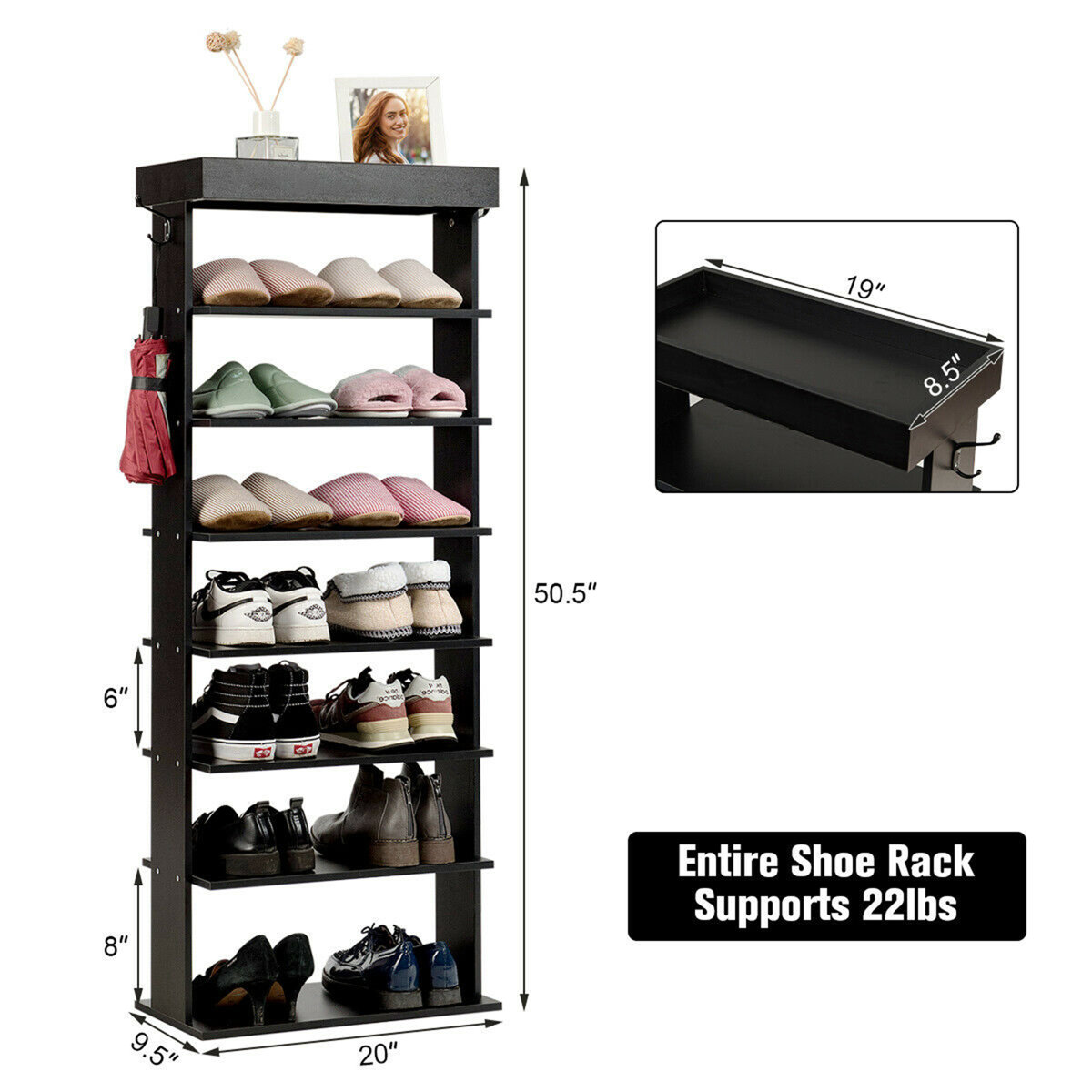 Gymax 14 Pair Shoe Rack & Reviews | Wayfair