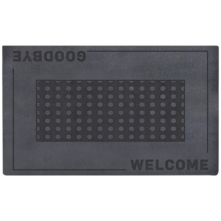 Ebern Designs Embossed Welcome/Goodbye Doormat | Wayfair.co.uk