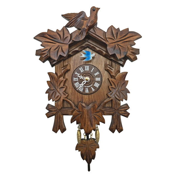 Hand-carved-bird-clock | Wayfair