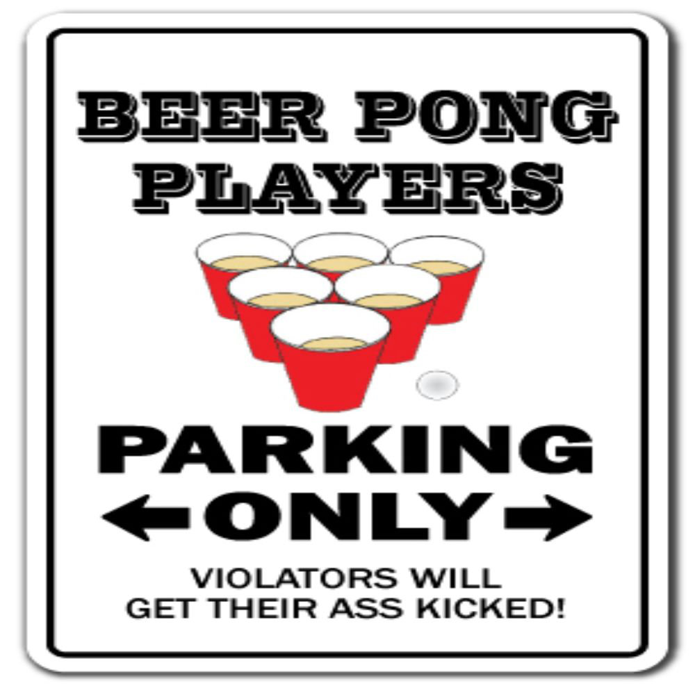 SignMission Beer Pong Players Warning Sign | Wayfair