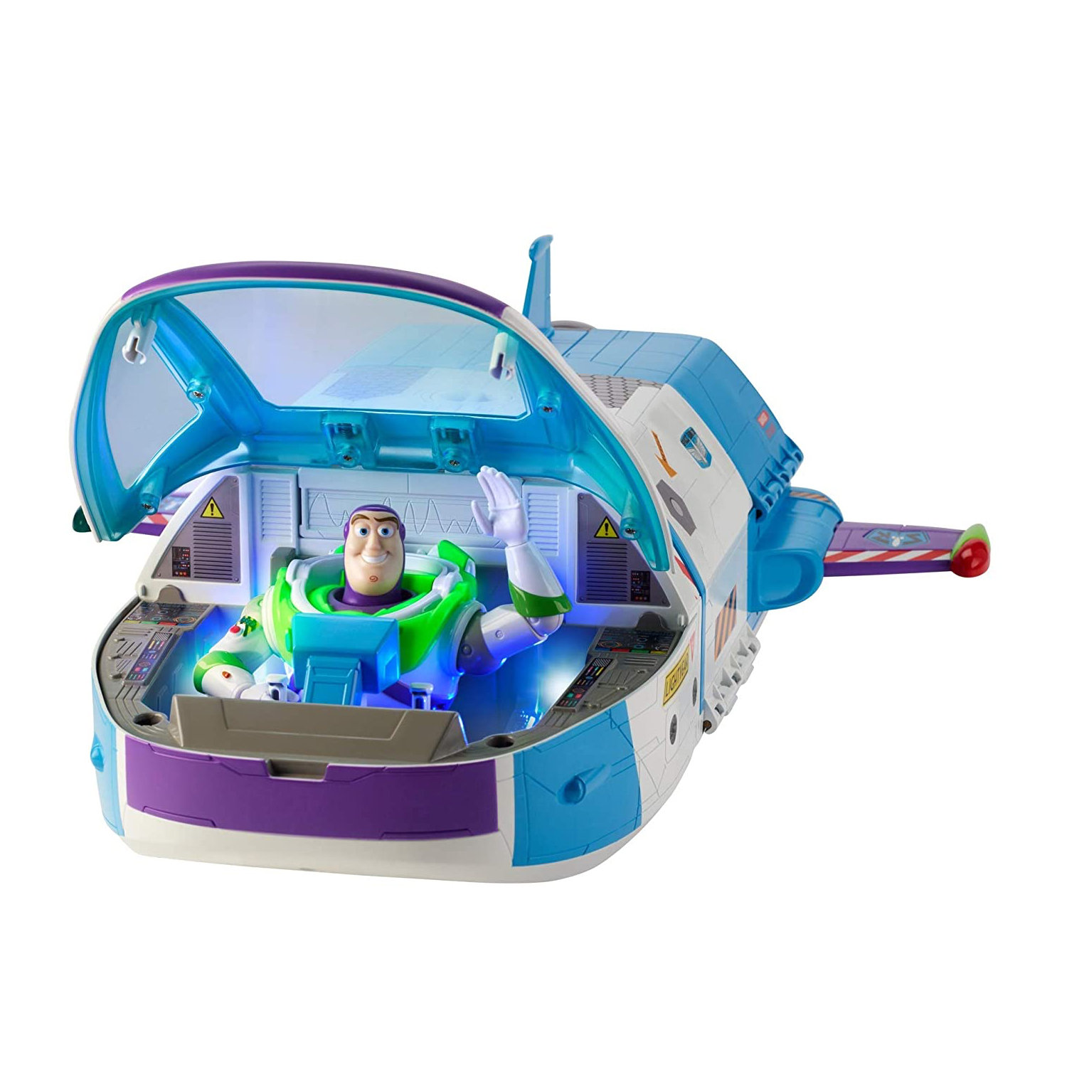 Mattel Pixar Toy Storey Buzz Lightyear Star Command Spaceship Playset ...