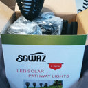 LIGHTSMAX Black Solar Powered Integrated LED Pathway Light Pack ...