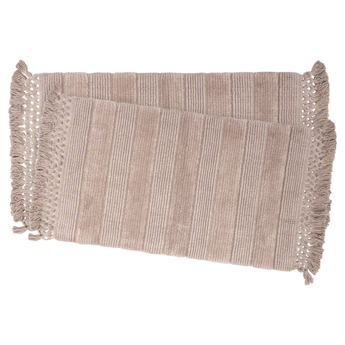 French Connection Safira Fringe Cotton 2 Piece Bath Rug Set & Reviews ...