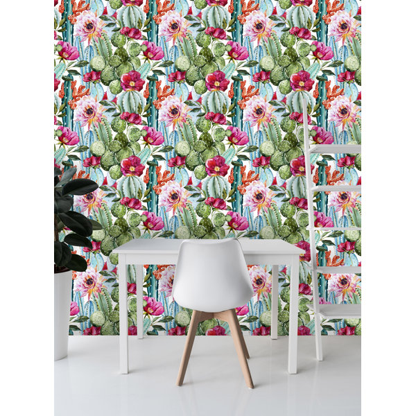 Bungalow Rose Lyle Peel & Stick Floral Wallpaper | Wayfair