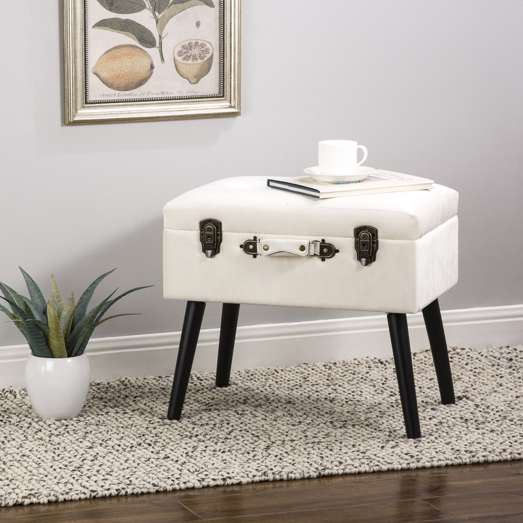 Corrigan Studio® Coleridge Solid Wood Vanity Stool & Reviews | Wayfair