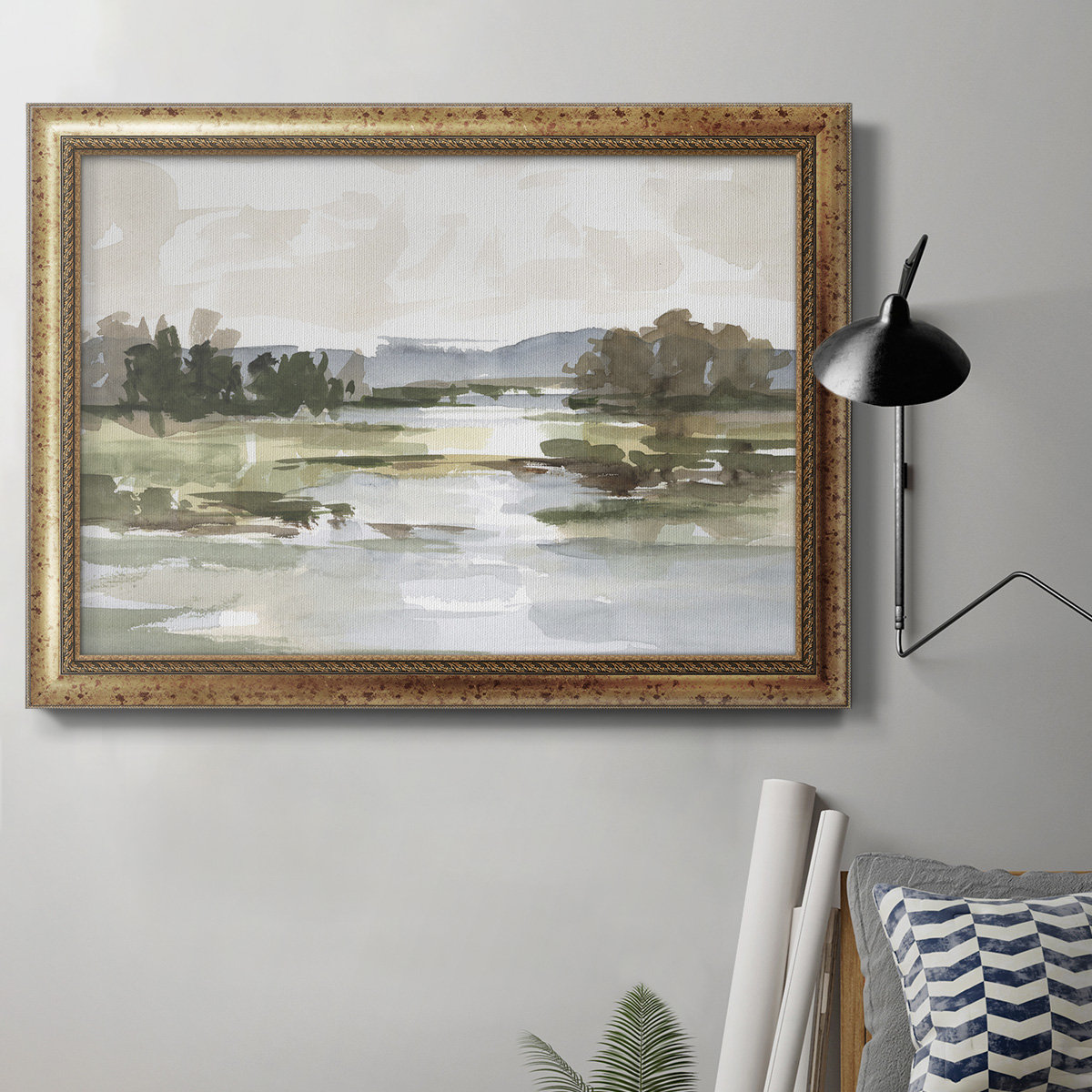 Red Barrel Studio® Autumn Stream II - Picture Frame Painting on Canvas ...