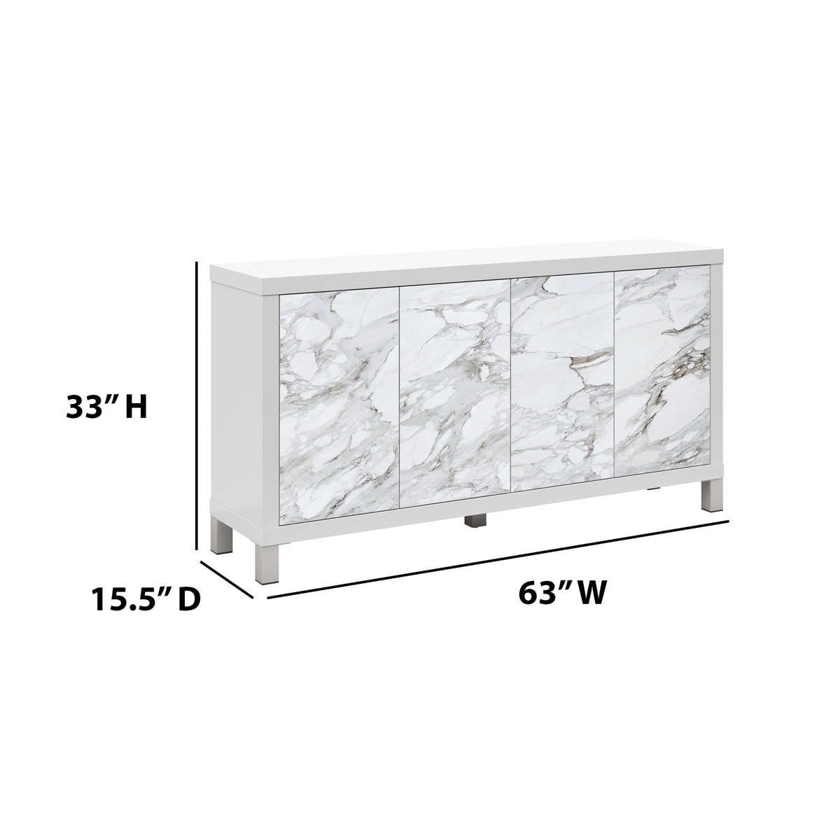 Zipcode Design™ Astor Row 63.00'' Wide & Reviews | Wayfair