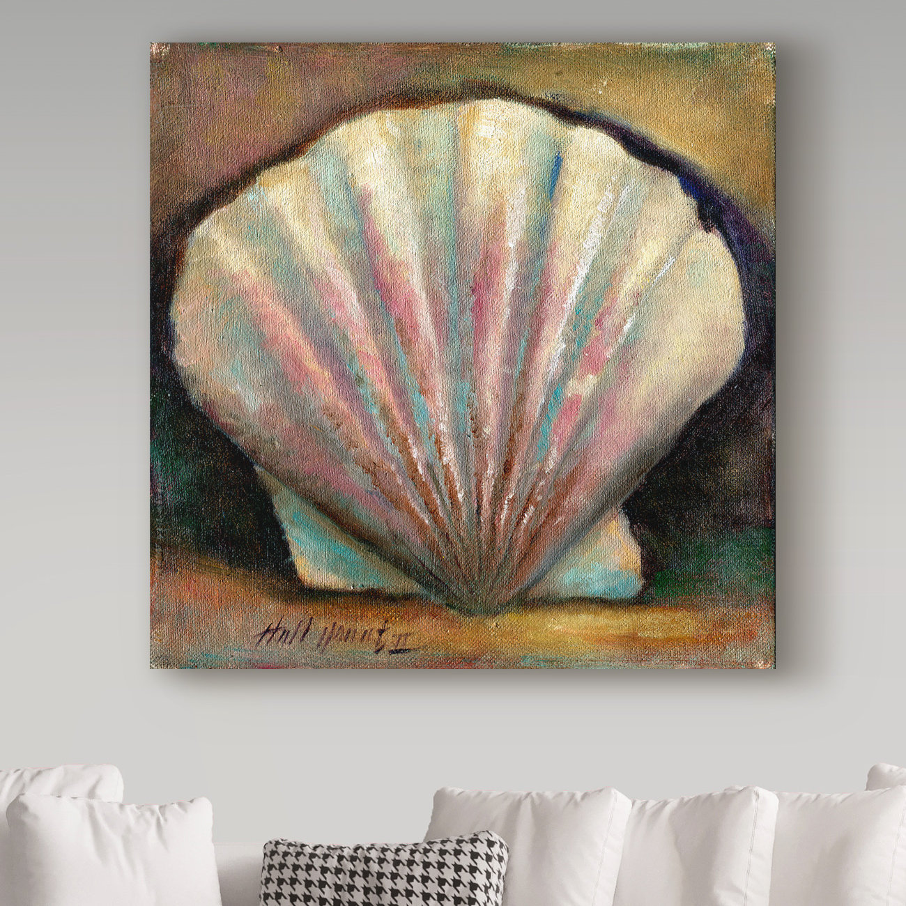 Trademark Art Hall Groat Ii Scallop Pink by Hall Groat Ii - Wrapped ...