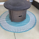 Sol 72 Outdoor™ Abington Flatweave Indoor / Outdoor Area Rug in Aqua ...