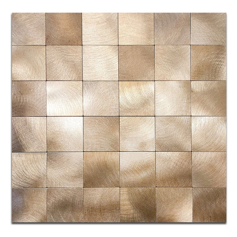 Design Is Personal 12" x 12" PVC Peel & Stick Mosaic Tile in Copper ...
