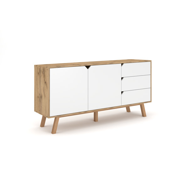 Hykkon Aliya 160Cm Wide 3 Drawer Sideboard & Reviews | Wayfair.co.uk