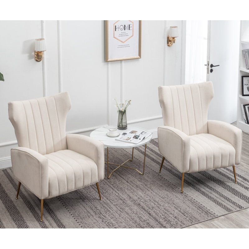 Etta Avenue™ Milana Upholstered Wingback Chair & Reviews | Wayfair