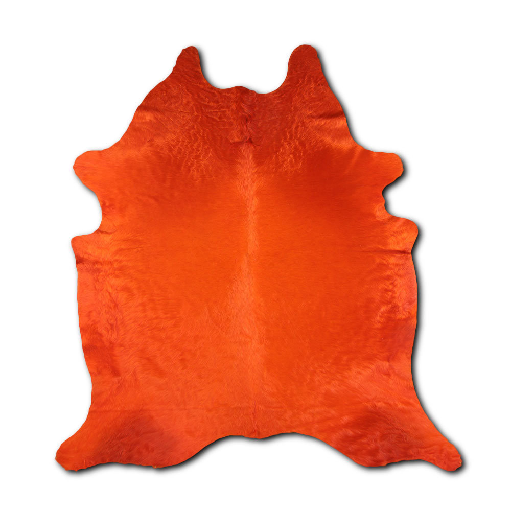 Foundry Select Juergens Handmade Cowhide Orange Rug | Wayfair