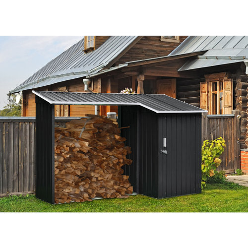 Hanover 106.2'' W x 41.3'' D Metal Log Store & Reviews | Wayfair