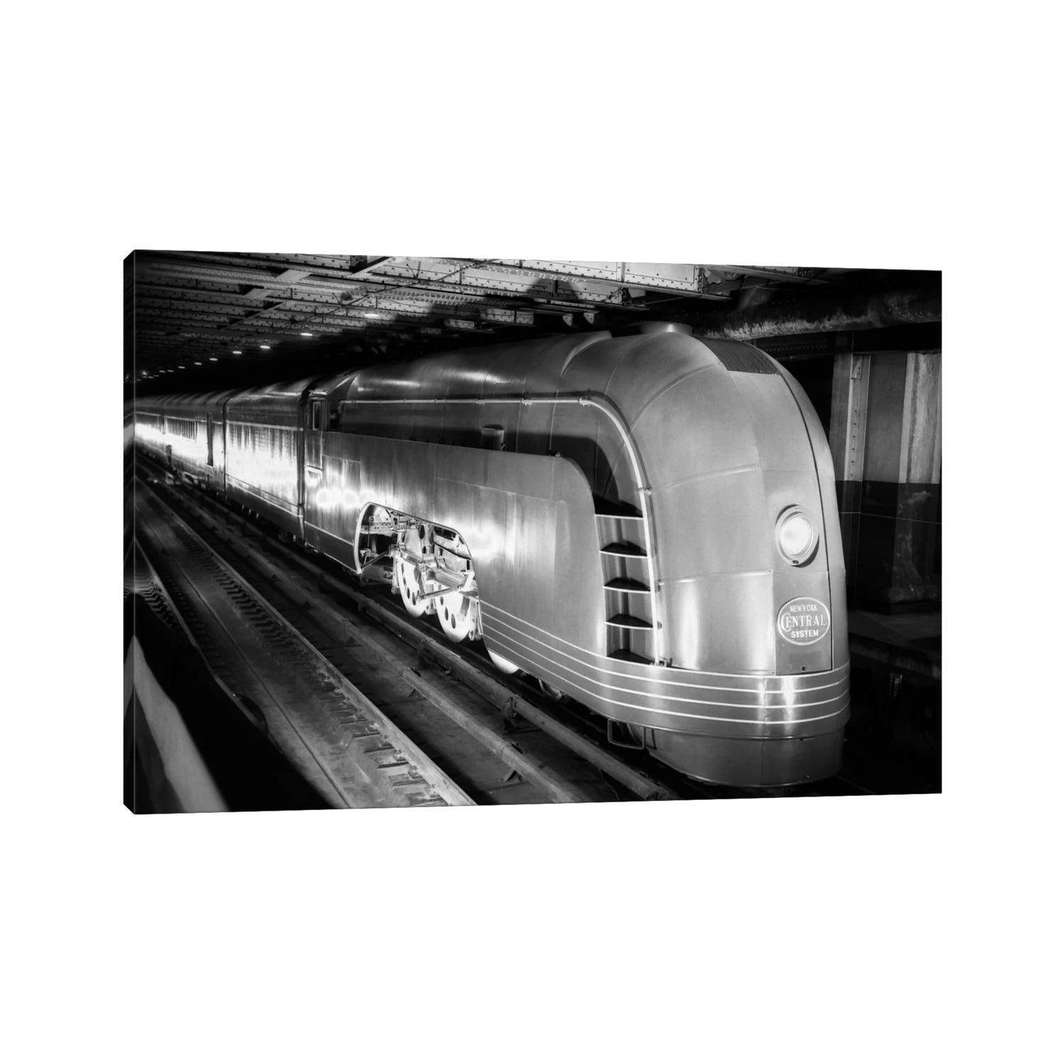 Latitude Run 1930S Angled View Of New York Central Railroad Streamlined ...