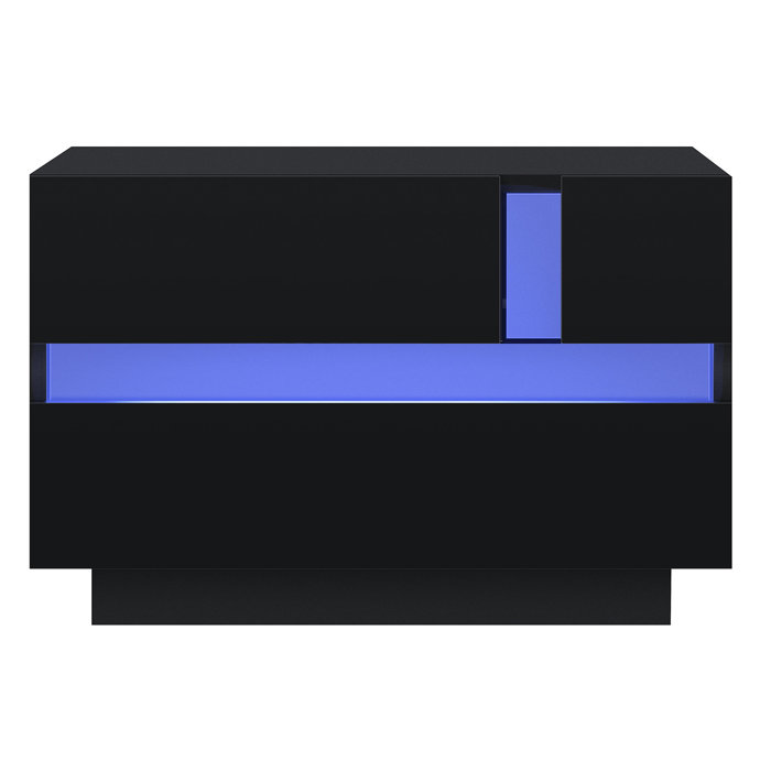 Wade Logan® Augusten Nightstand with LED Lights & Reviews | Wayfair