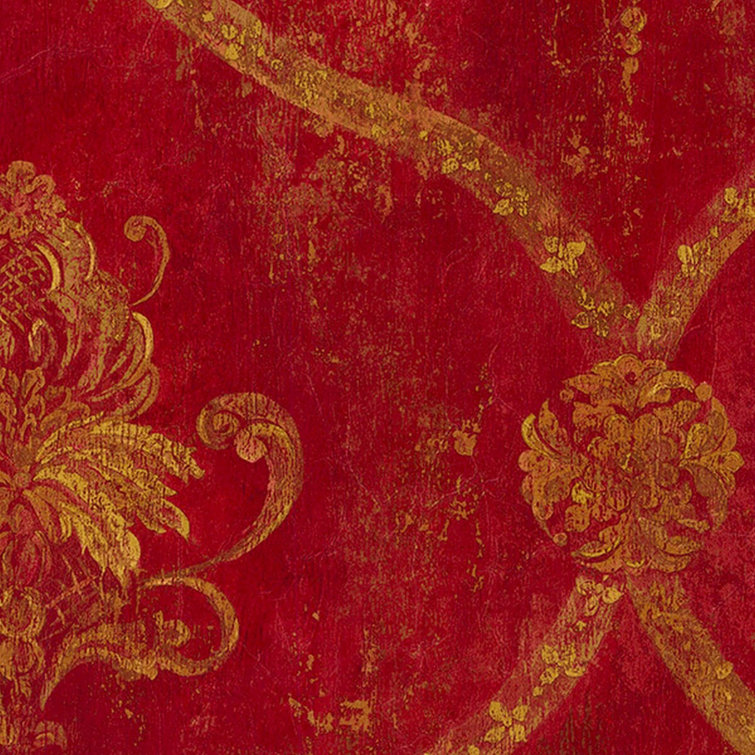 Astoria Grand Ritzman Damask Silk Emboss 33' L x 21" W Abstract ...