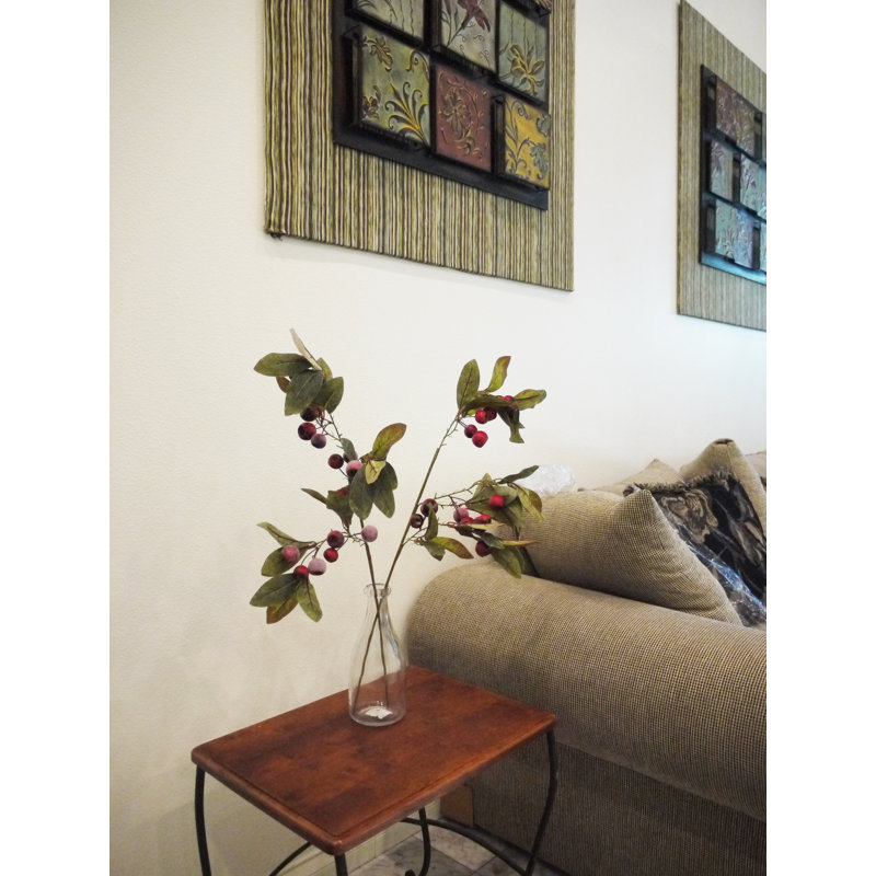 Gracie Oaks Faux Fruit Fall Loquat Spray | Wayfair
