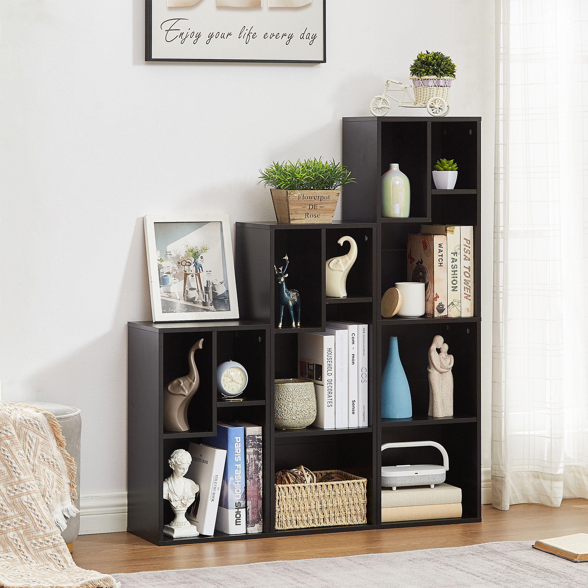 Ebern Designs Aviannah Step Bookcase | Wayfair